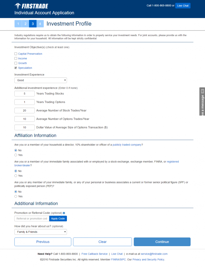 オプション取引におススメなFirstradeの口座登録方法 - 4father